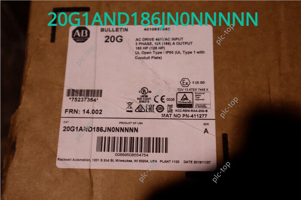 Allen-Bradley 20G1AND186JN0NNNNN AB PowerFlex 755 VFD 150 HP 480V AB ...