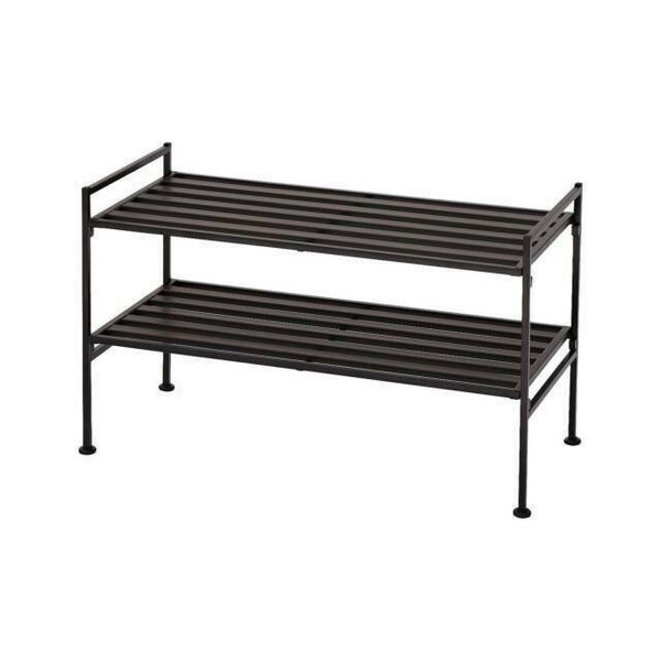 Seville Classics 2-tier Resin Slatted Shoe Rack Mocha for sale online ...