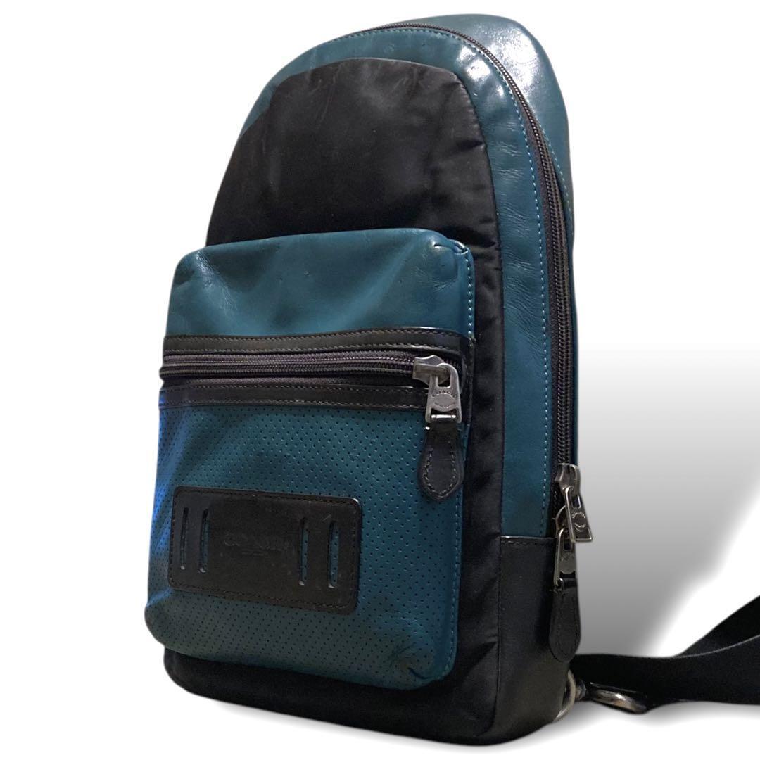 Coach Sling Bag Perforated Brand Logo Embossed Leathe… - Gem