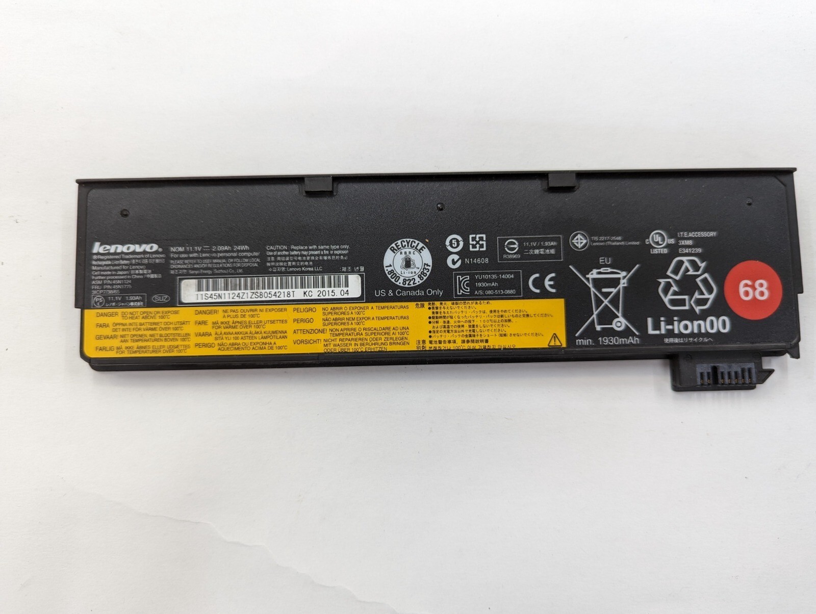 Genuine T460 Battery 24Wh For Lenovo Thinkpad 45N1124 45N1775 | eBay