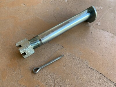 AXLE BOLT 1" diameter X7.56" long-Flat Head-Castle Nut-Cotter pin Free ...