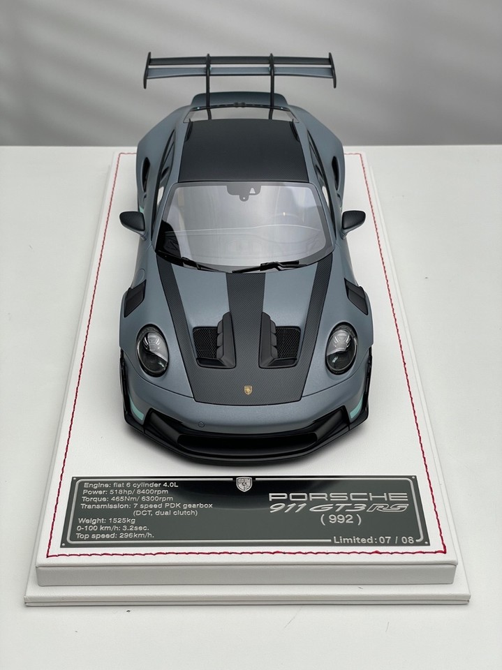 Porsche 911 GT3 RS (Matte Dark Gray/ Blue) [Davis & Giovanni] 1:18 ...