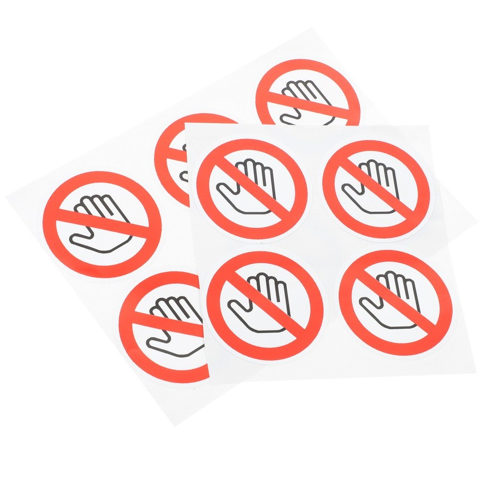10pcs Do Not Touch Stickers Safety Warning Sign Stickers No Touch Sign ...