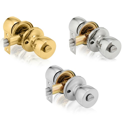 XFORT Privacy Knob Set, Tulip Design Bathroom Door Knob Complete with ...