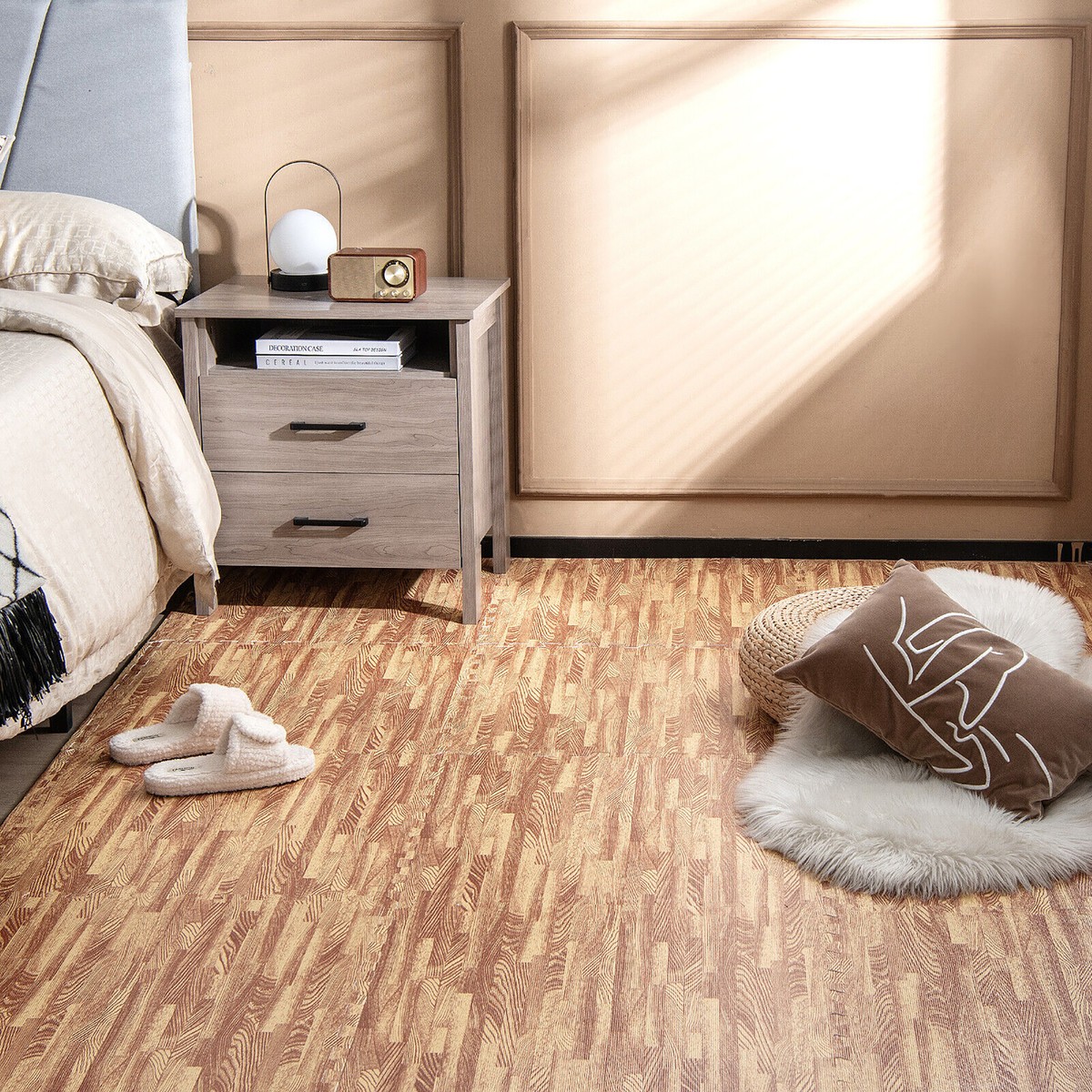 Interlocking Floor Mats With Wood Grain Design | Floor Roma