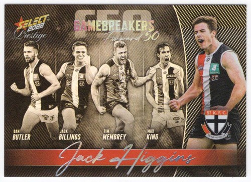 2022 AFL Footy Stars Prestige Jack Higgins Gamebreakers F50 #GBP73 (123 ...