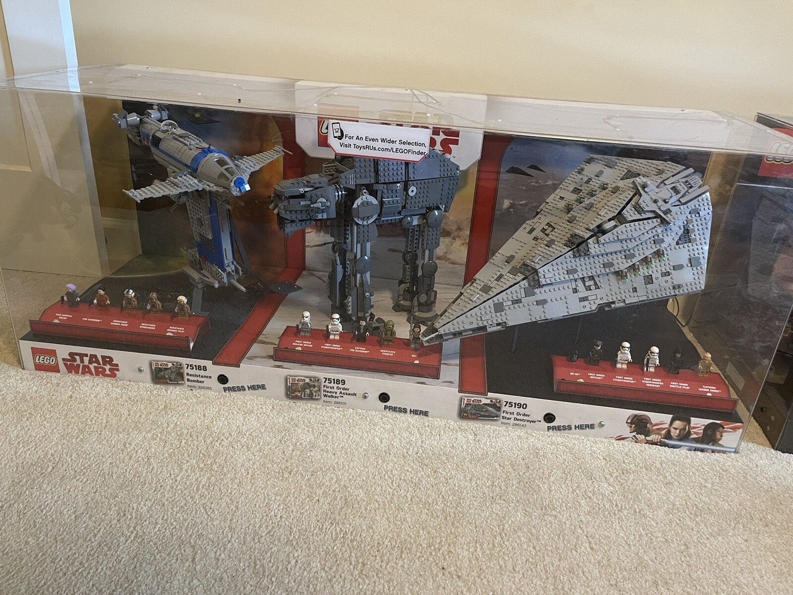 Lego Star Wars Retail Store Display Set #75188 & #75189 & #75190 | eBay