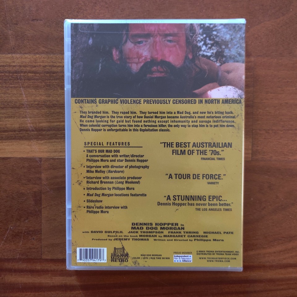 New sealed Mad Dog Morgan uncut version 2 DVD set (1976) Troma ...