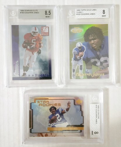 Edgerrin James Beckett BGS Rookie Lot - Upper Deck / Gold Label ...