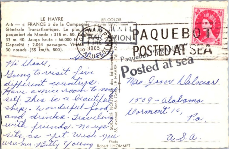 Cruise Ship Boat - Featured on Great Vintage Nautical Postcard j/30 ...