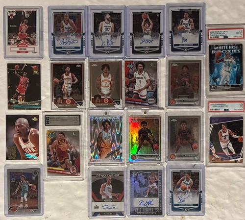 NBA BASKETBALL GRADED & AUTO TRADING CARDS LOT! Michael Jordan, Ja ...