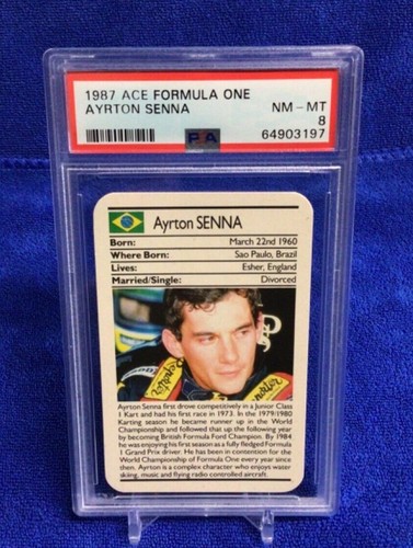 1987 ACE FORMULA ONE AYRTON SENNA - PSA 8 (NM-MT) - VERY RARE CARD | eBay