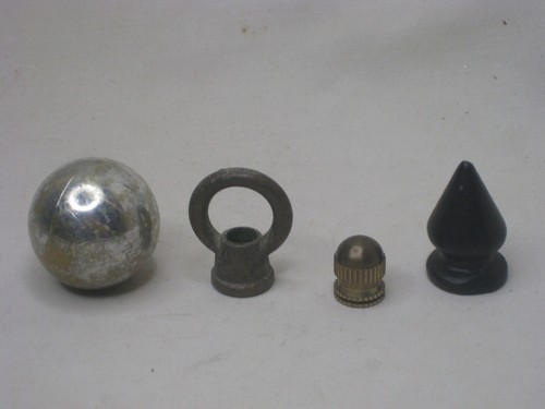 vintage lamp finials small finial light accent topper lot 3 metal 1 ...