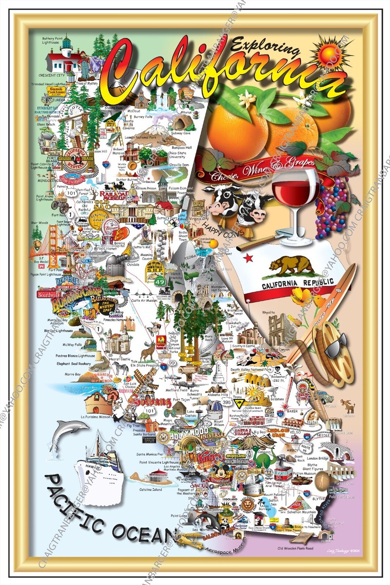 California Landmarks Map