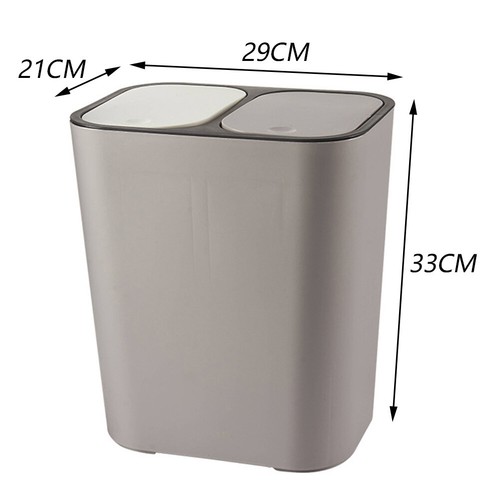 Kitchen Recycling Bins Dust Rubbish Waste Press Top Double Duo Bin ...