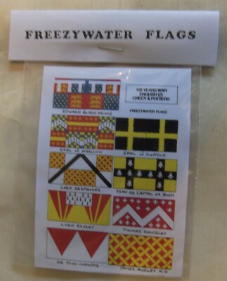 Early 100 Years War English 2 Crecy and Poitiers Freezywater Flagsheet ...