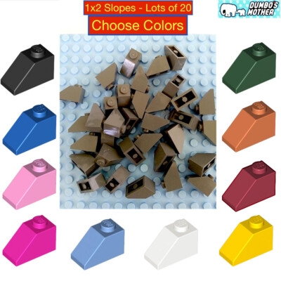 Lego Slope 2x1 45 Degree 1x2 Slopes Building White Black Blue More NEW ...