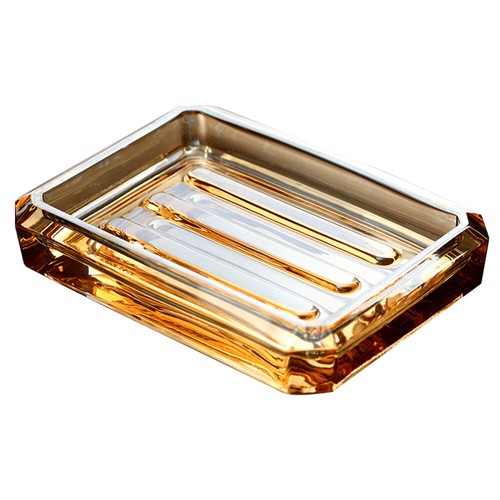 Transparent Soap Box 12.50X9.00X2.50CM Glass Sink Sponge Holder Shower ...