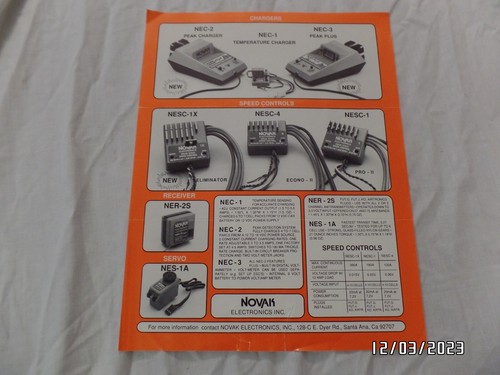Vintage Novak Electronics Team Novak RC Radio Control cars Parts Price ...