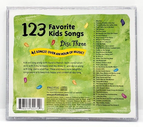 123 (41) FAVORITE KIDS SONGS DISC 3 (CD 2004) 41 SONGS! OVER AN HOUR OF ...