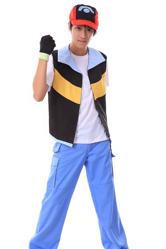 Ash Ketchum Cosplay Halloween Party Costume Satoshi Outfit V1 Set Size ...