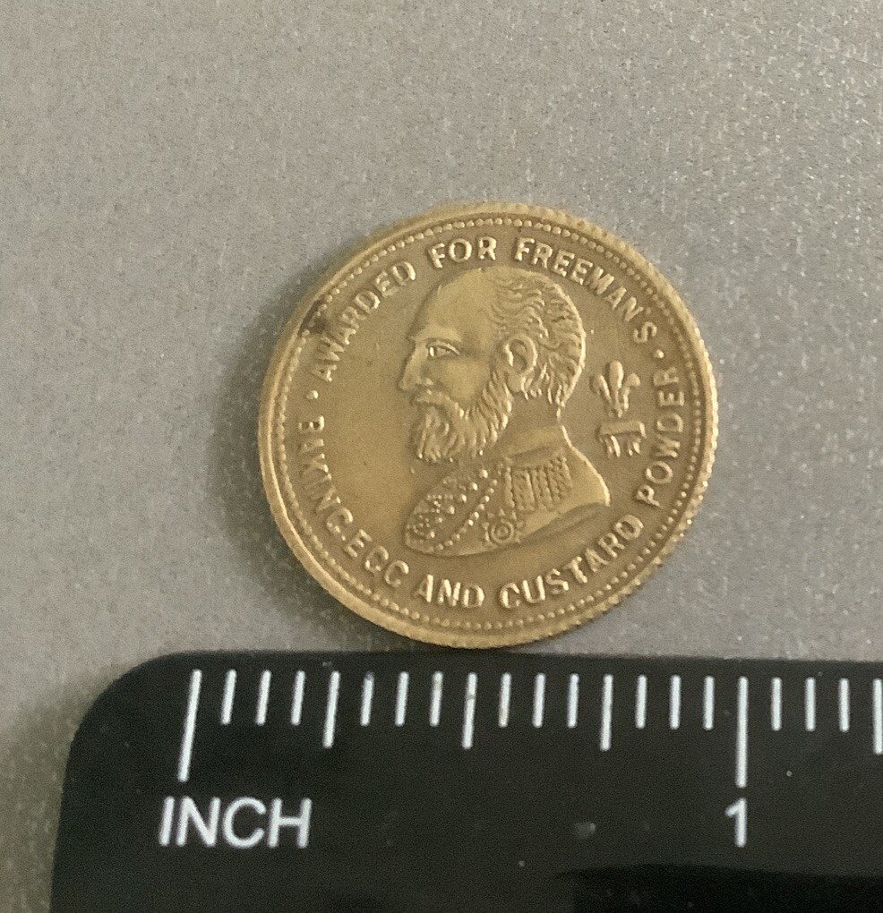 Freeman’s Baking, Egg & Custard Powder / Pudding Powder c1885 Token ...