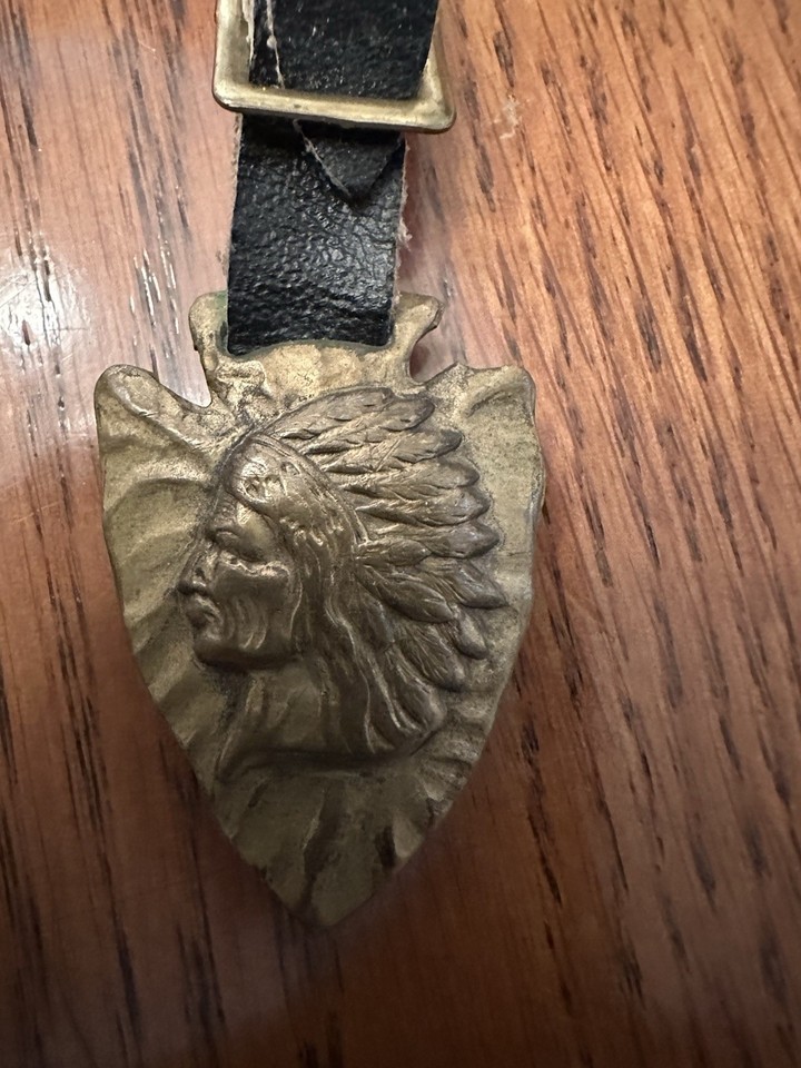 ANTIQUE AMERICAN INDIAN CHIEF ARROWHEAD WATCH FOB | eBay