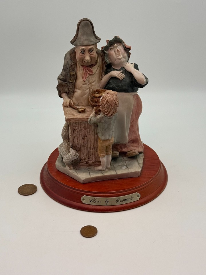 Leonardo Collection Victorian Street Scene Figurine Wooden Base ...
