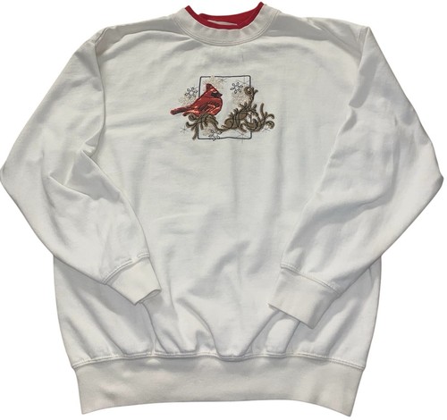 Vtg Top Stitch Sweater Size Medium Women’s Snow Red Cardinal M&C ...