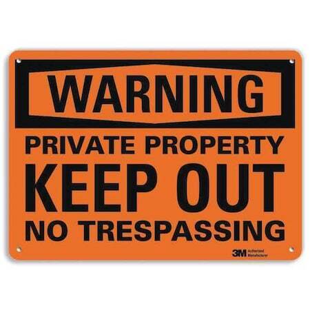 Lyle U6-1202-Na_14X10 Warning Sign, 10 In H, 14 In W, Aluminum ...