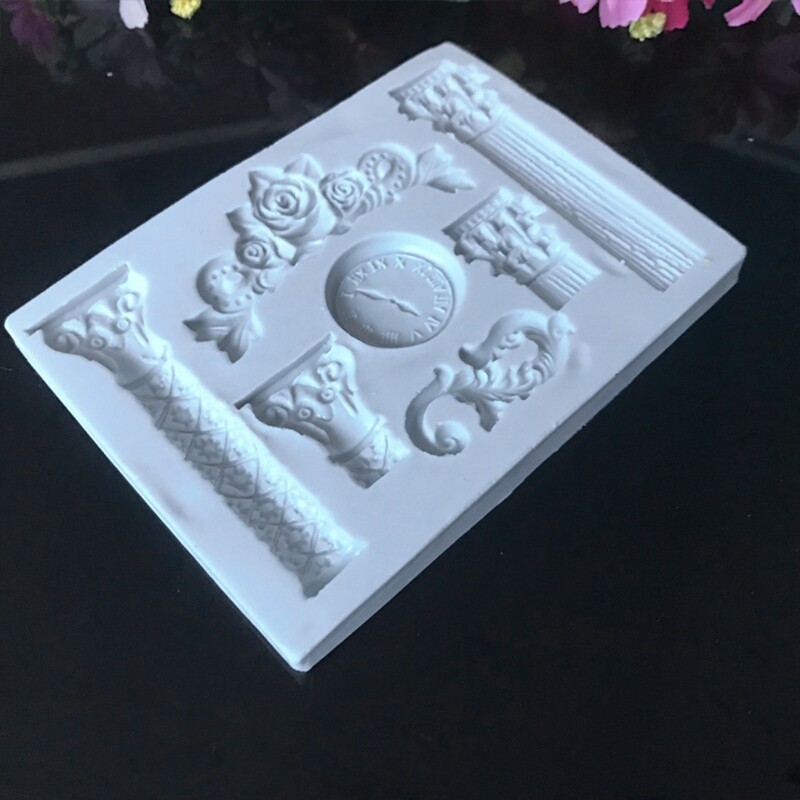 3D Roman Column Fondant Mold Ancient Greek Pillars Pudding Silicone ...