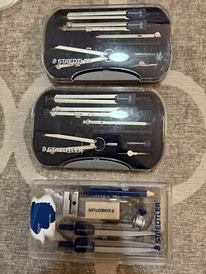 Set Of 3 Staedtler Compass Set 559-09 with Storage Case, Made in Italy ...