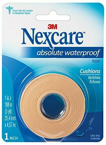 Nexcare Absolute Waterproof First Aid Tape Cushioned 1 In x 5 Yds (Pack ...