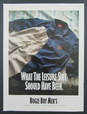 1989 BUGLE BOY MENS Casual Clothing For Men Magazine Ad | eBay