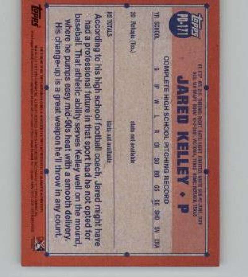 2021 Topps Pro Debut Autograph #PD-171 Jared Kelley RC Rookie AUTO AZL ...