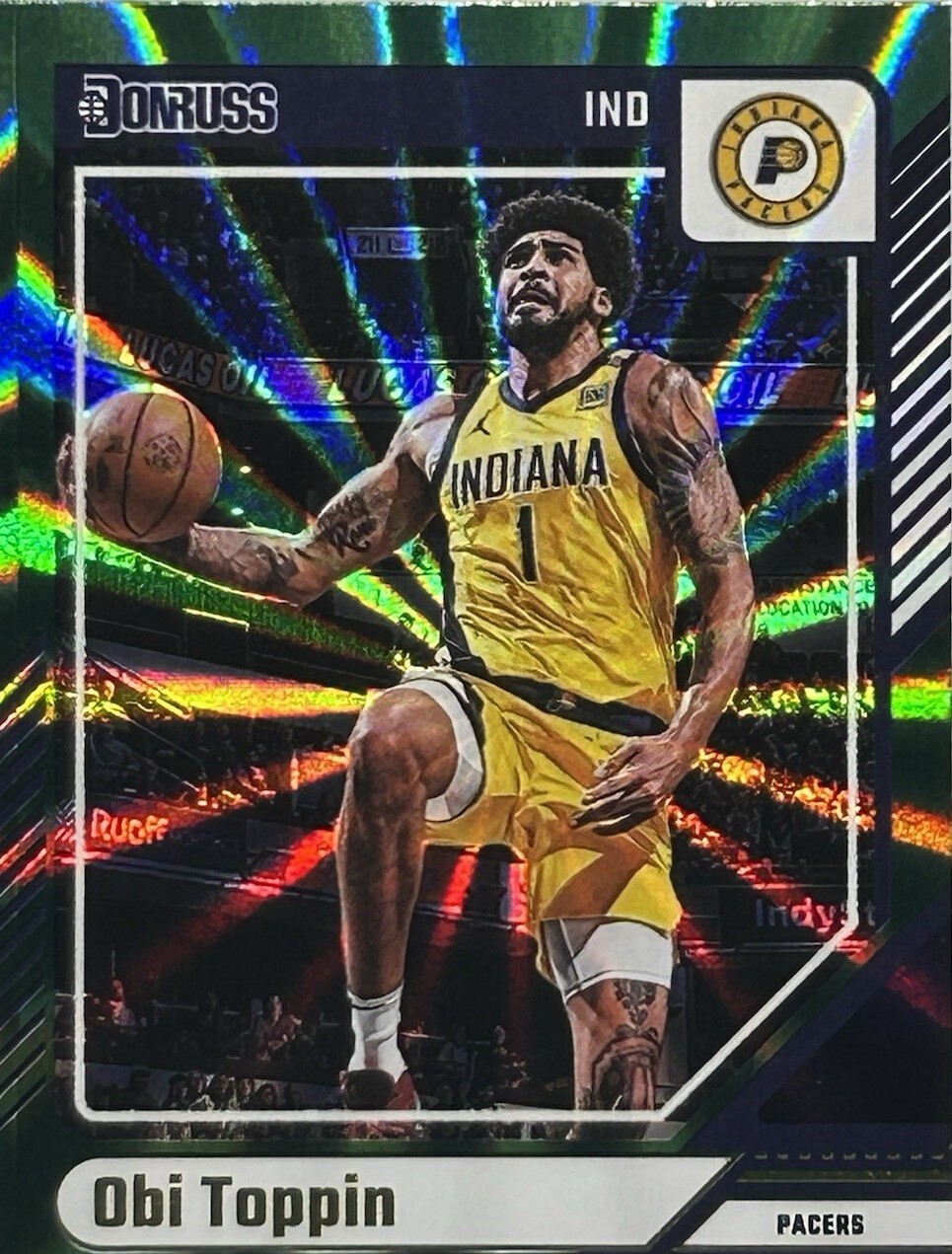 2024-25 Panini Donruss - Obi Toppin #168 Holo Green Laser for sale ...