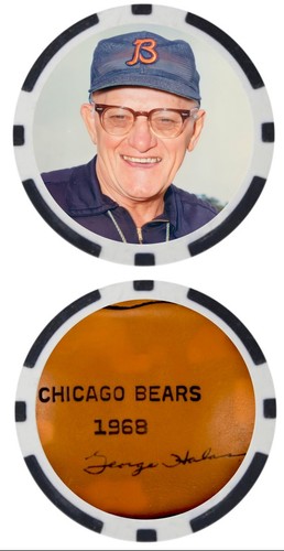 GEORGE HALAS - CHICAGO BEARS - POKER CHIP ***SIGNED*** | eBay