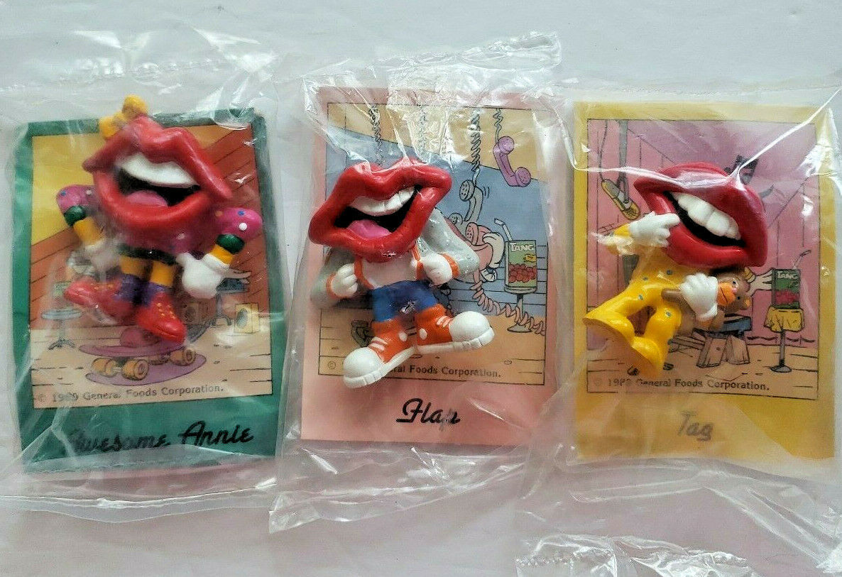 Vtg Tang Trio Lips Mouth Lot of 3 Toy 2” Figurines, Hap, Annie &Tag ...