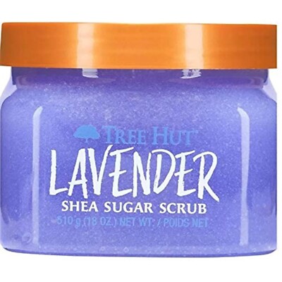 RARE! Tree Hut Lavender Shea Sugar Scrub Shea Butter Lavender & Vanilla ...
