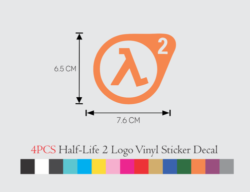 4 PCS Half-Life 2 logo Vinyl Decal Waterproof Premium Sticker 3 Inch ...