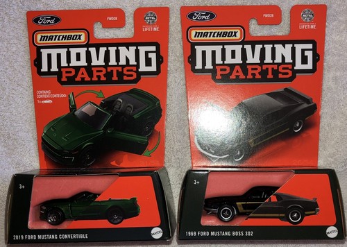 MATCHBOX MOVING PARTS Mustang Lot- '69 Boss 302 Plus 2019 Convertible ...