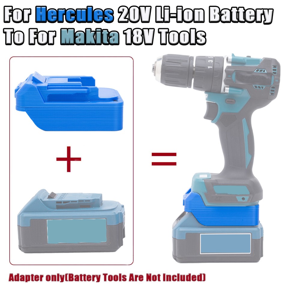1X Adapter For Hercules 20V Lithium-ion Battery To For Makita 18V Power ...
