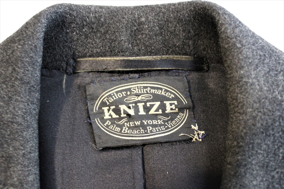Knize Vienna New York Bespoke Vintage (1962) Gray Wool DB Topcoat Size ...