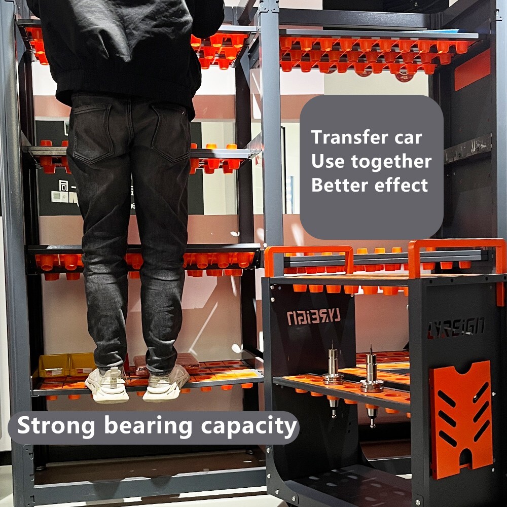 CNC Tool rack Cart CNC tool cabinet, infinitely extendable bt40 tool ...