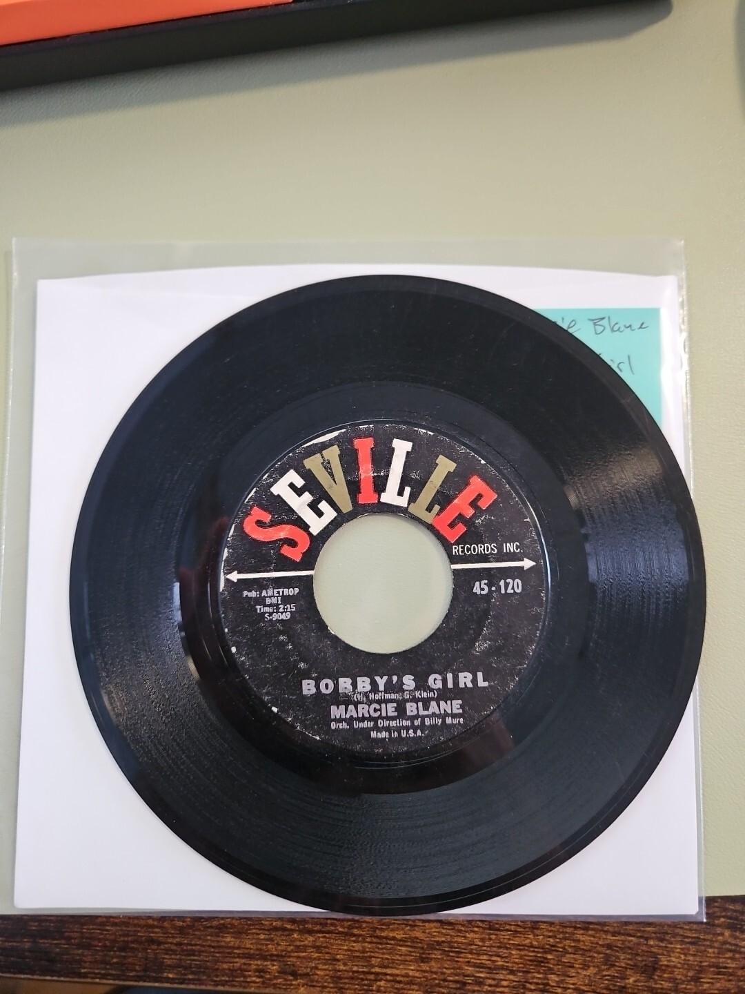 MARCIE BLANE BOBBY'S GIRL / A TIME TO DREAM 45 RPM SEVILLE RECORDS 7 ...