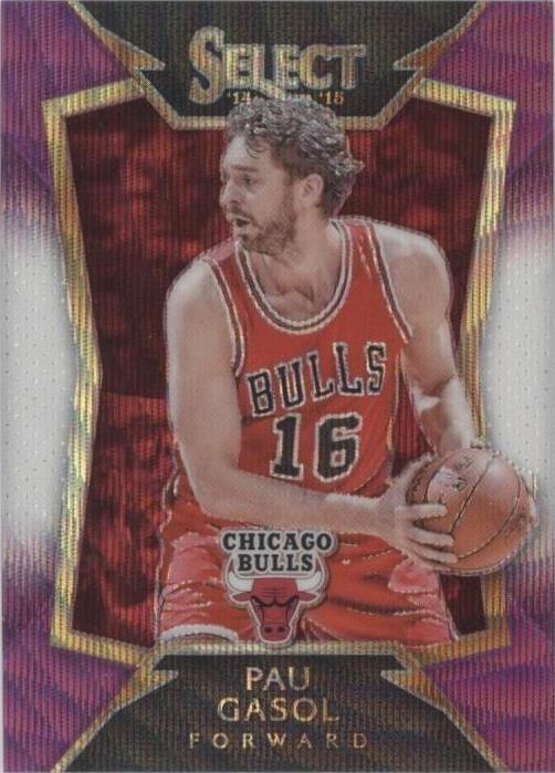 2014-15 Panini Select - Concourse Pau Gasol #41 Purple & White Prizm ...