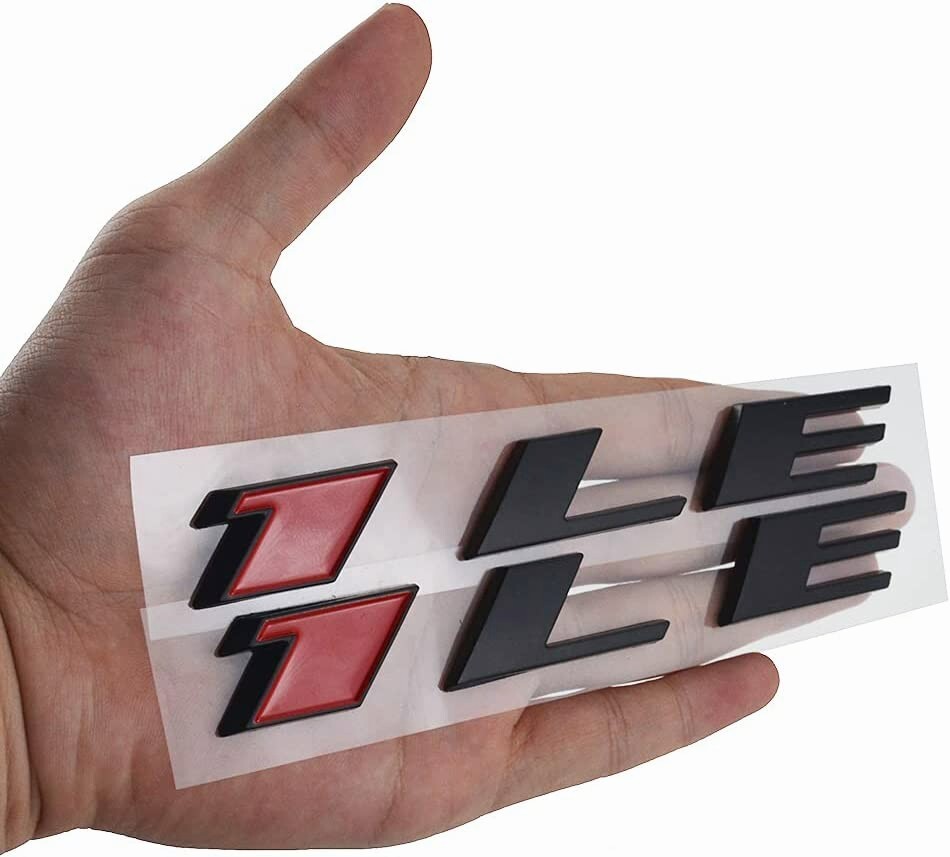 2X 1LE Emblem Badge 3D Nameplate Fit for 2010-15 Camaro 1LE (Black Red ...