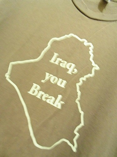 Iraq You Break brown graphic L t shirt | eBay