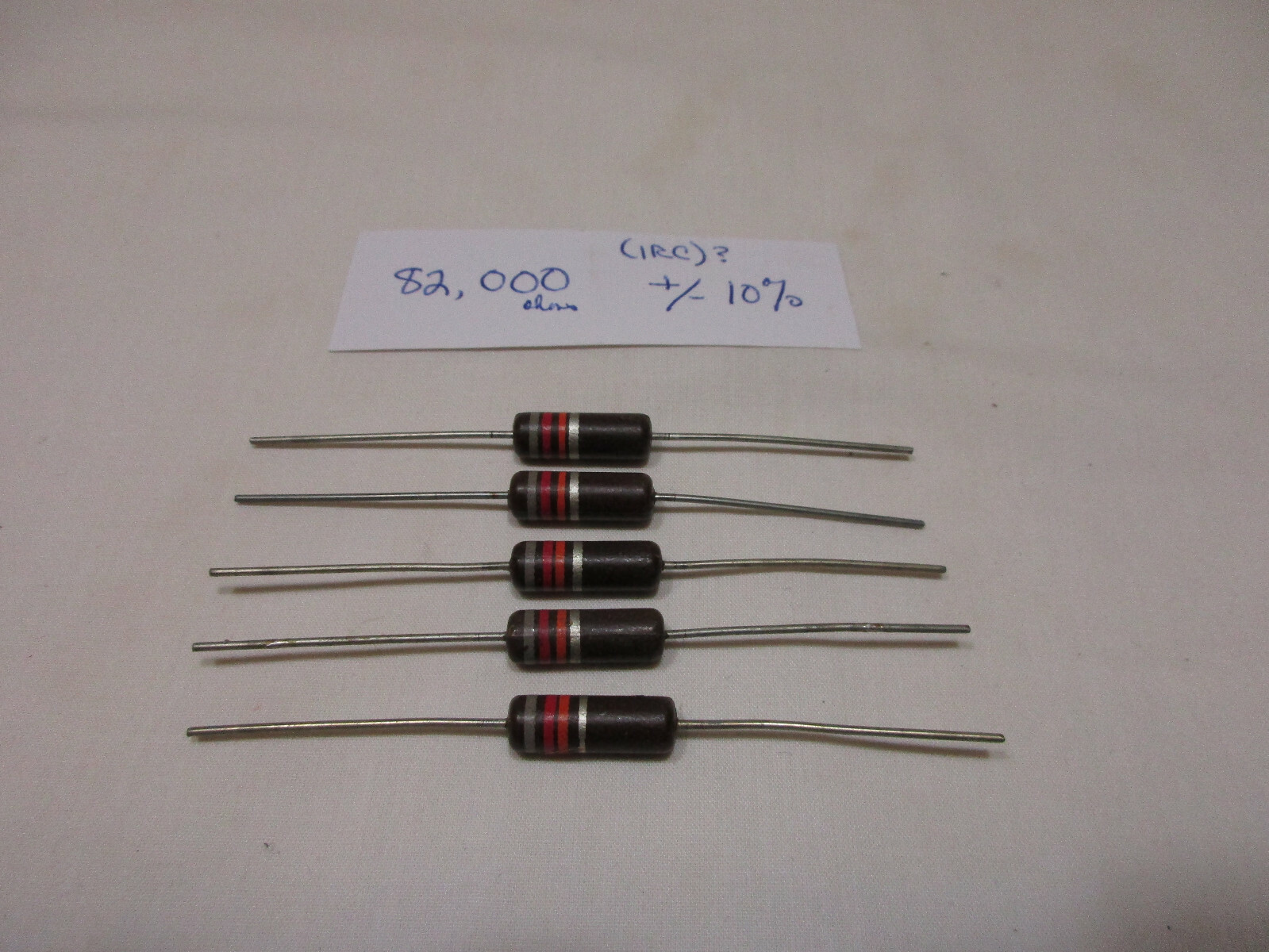 (Choice) (5) Vtg IRC 1 watt, +/- 10%, Carbon Comp Resistors 2.2K - 10 ...