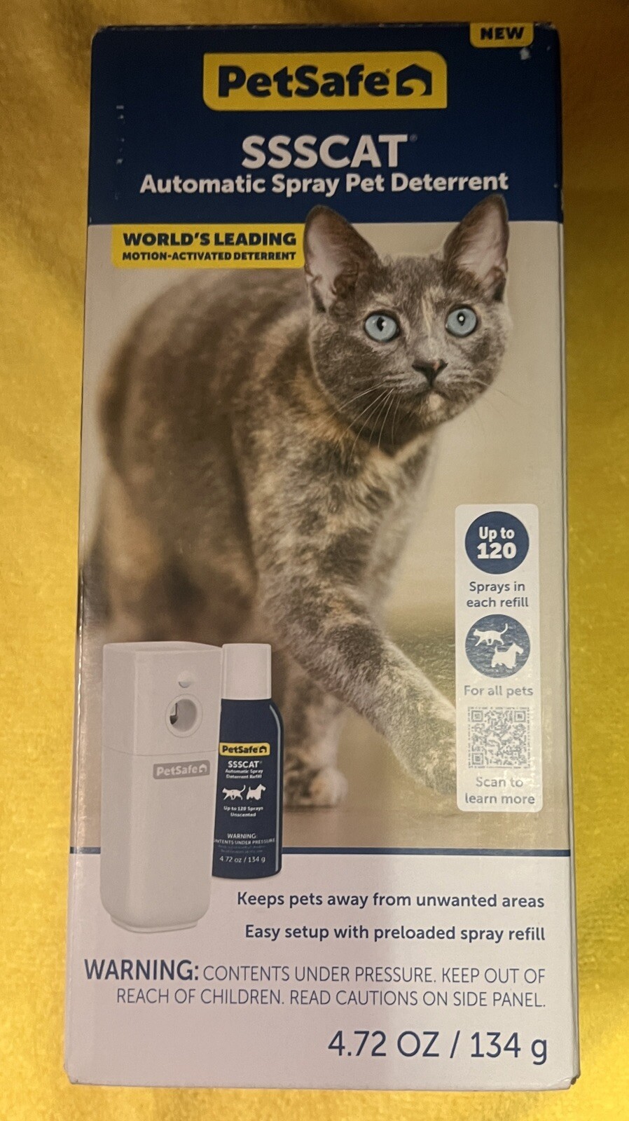 PetSafe PPD00-17617 SSSCat Spray Deterrent Motion Activated Pet Kit ...